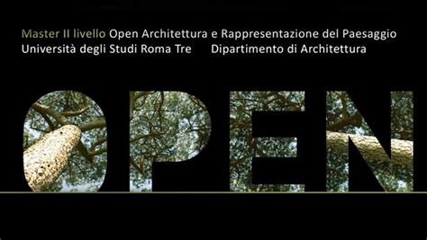 Master Open Dipartimento Di Architettura