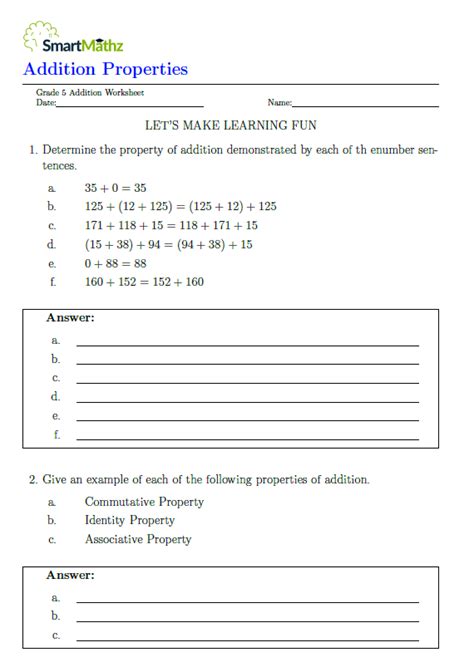 Grade 5 Addition Archives Smartmathz