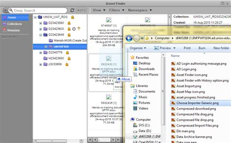 how do i attach an item file to an existing file unsw data archive