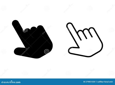 Hand Click Icon Pointer Icon Vector Hand Cursor Icon Vector Stock