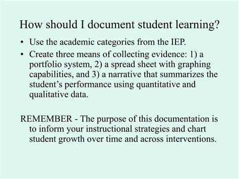 Ppt Documenting Student Learning And Specific Learning Disabilities