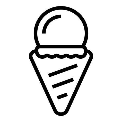 Gelato Cone Icon Outline Vector Ice Cream 15657999 Vector Art At Vecteezy