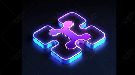 Uiux 인터페이스 배경으로 3d 렌더링된 빛나는 어두운 퍼즐 아이콘 아이 배경 Ux 배경 3d 아이 배경 이미지 Hd 아이 Ux 3d 아이 배경 사진 무료