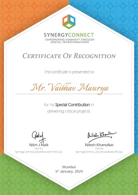 Vaibhav Maurya On Linkedin Recognition Achievements Teamwork