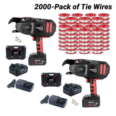 RAPIDTOOL TWG C V Ah Li Ion Cordless Brushless Rebar Tying Machine Combo Kit X With
