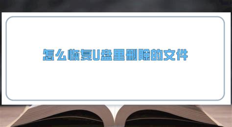 怎么恢复u盘里删除的文件？分享几个简单且效果好的方法 知乎