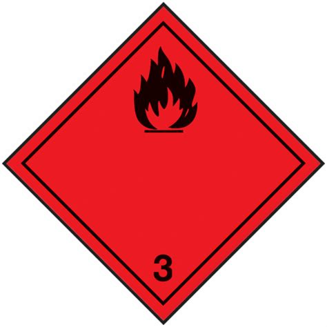 Sticker Hazard Class 3 Flammable Liquids Un Packaging