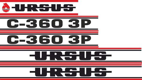 Napis Ursus Naklejki C 360 3P Komplet Naklejek ERLI Pl
