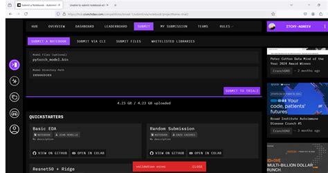 Unable To Submit Notebook With Large Model File Broad Institute Crunch 1 Crunchdao