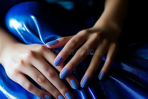 Chic Women S Manicure Art On Dark Abstract Background With Low Key Setting For A Sophisticated