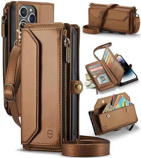 Amazon Com Strapurs Crossbody For IPhone 14 Case WalletRFID Blocking With 7 Card Holder
