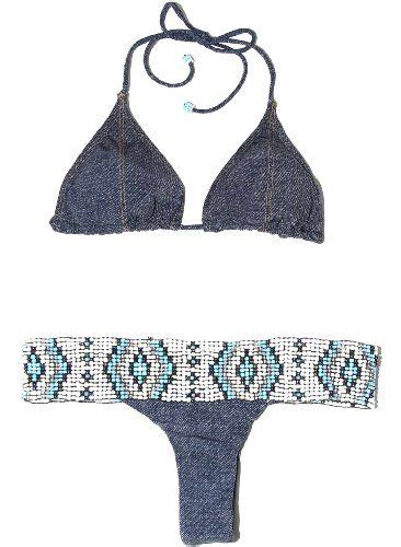 Pilyq Denim Raja Triangle Top Women Swimsuits Casual Outfits Women