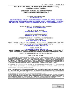 Fillable Online Intranet Inifap Gob 0817000101104 INSTITUTO NACIONAL DE