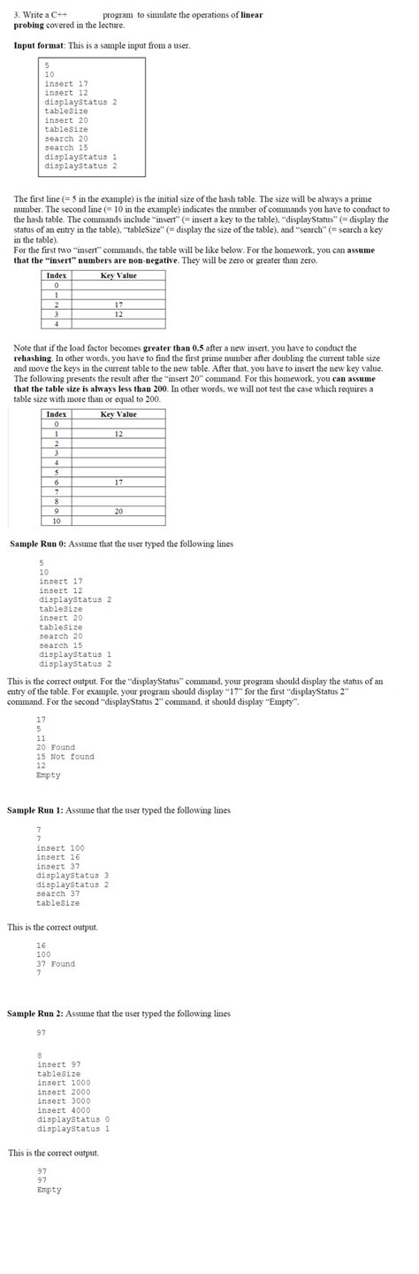Solved Write A C Program To Simulate The Operations Of Chegg