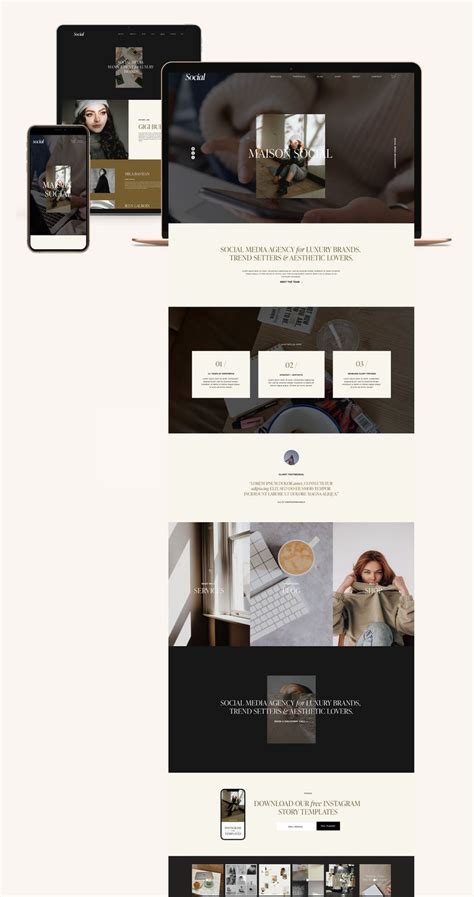 social squarespace 7 1 website template fluid engine professional