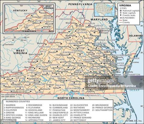 Virginia Counties Map Photos And Premium High Res Pictures Getty Images