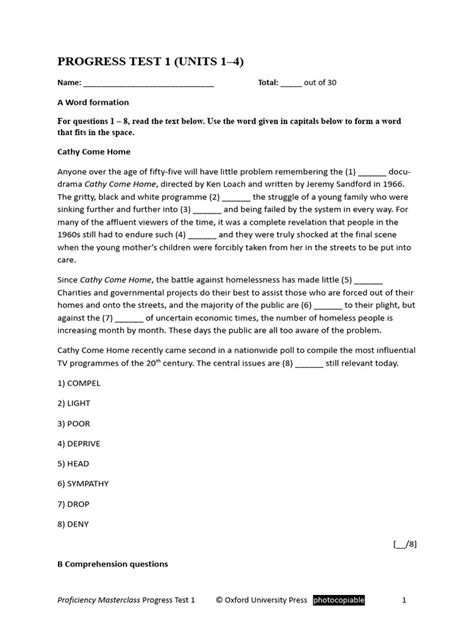 Cpe Progress Test 1 Pdf