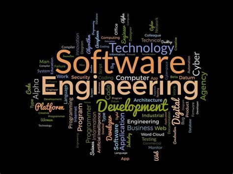 Premium Vector Word Cloud Background Concept For Software Engineering