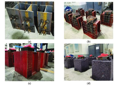Specimen Fabrication Process A Stud Welding B Mold Assembly C