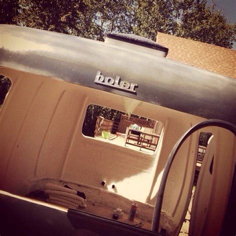Vintage Boler Camper Restoration With New Windows And Emblems