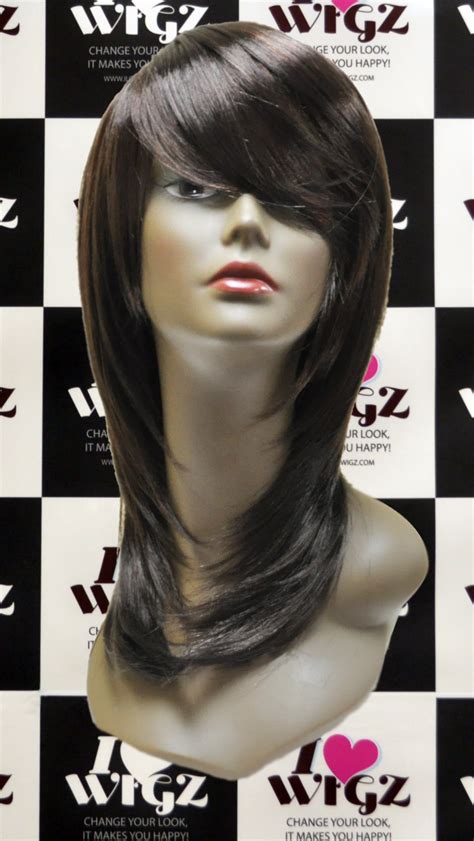Monday Long Straight Layer Bang Style Heat Resistant Fiber Synthetic