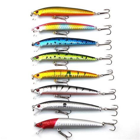 Paquete x Señuelos Duros Pesca Deportiva Tipo Minnow Alevin Cm Gr Black Bass