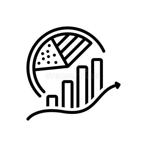 black line icon for statistical model analysis and data stock vector