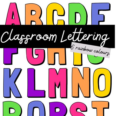 Bulletin Board Letters Rainbow Classroom Decor Classroom Display