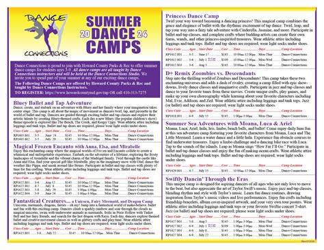 Class Schedules I Dance Connections Inc