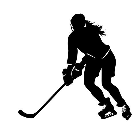 Ice Hockey Woman Svg File For Cricut Silhouette Laser Machines