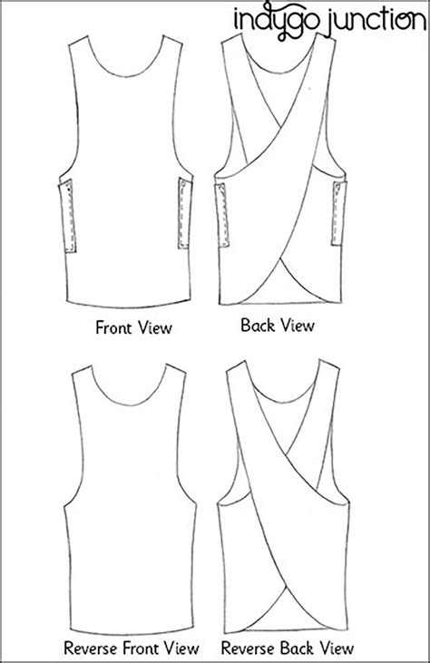 Indygo Junction Ij1132 Crossback Reversible Apron Aprons Patterns Apron Sewing Pattern Cross