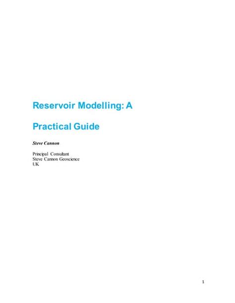 Reservoir Modelling Docx