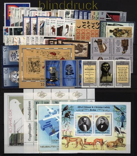 DDR Jahrgang 1989 postfrisch mit Blöcken und Kleinbögen 52604