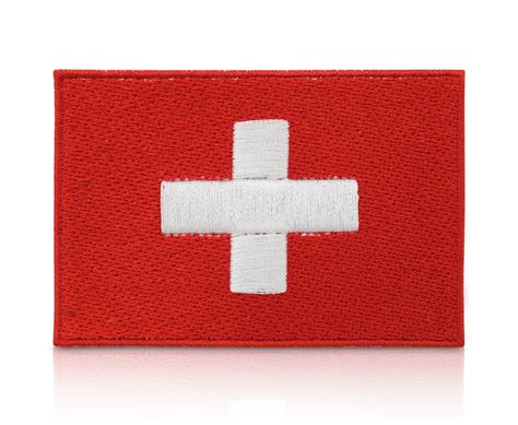 Swiss Flag Iron On Patch Swiss Patches Military Flag Iron On Patches Suisse Iron On Patch