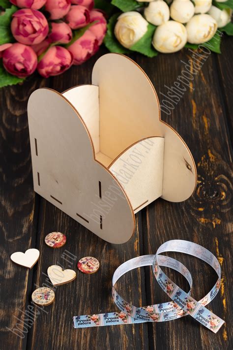 Заготовка из фанеры Кашпо сердце 17 5 10 7 см В Интернет Магазине По Оптовым Ценам