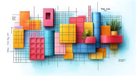 illustrated mind map role of grid design showing example of modular