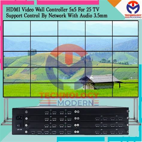 Jual 4k Hdmi Video Wall Controller 5x5 Untuk 25 Tv Support Audio 35mm Jakarta Pusat