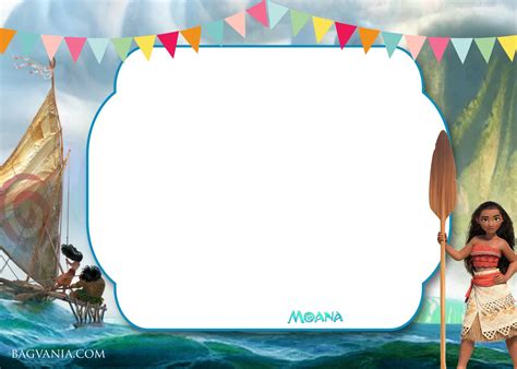 Moana Birthday Invitations Template Free