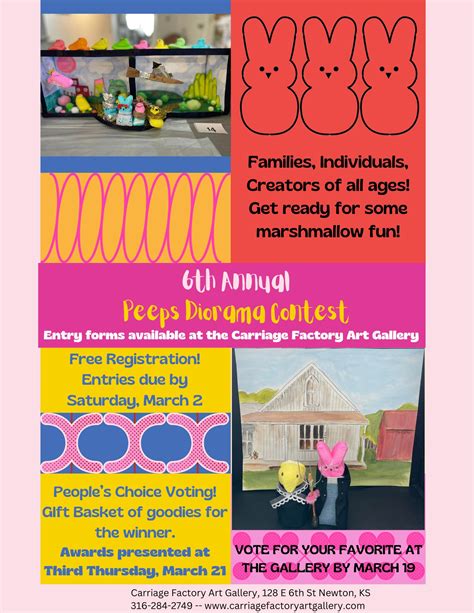 6th Annual Peeps Diorama Contest Carriage Factory Art Gallery