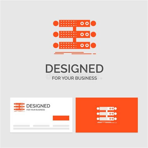 business logo template for server structure rack database data