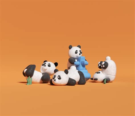 Clay 3D rendering 发现小而美 2 Behance
