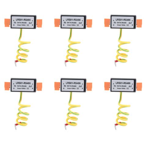 6x Rs485 Date Signal Power Arrester Anti Surge Protector Monitoring