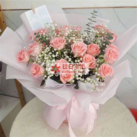 19朵戴安娜粉玫瑰，梦中情人 六朵花