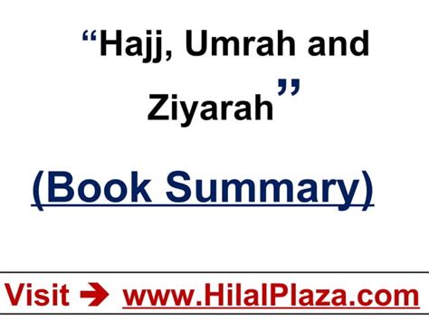 Hajj Umrah And Ziyarah Ppt