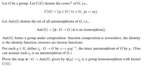 Solved Let G Be A Group Let Cg Denote The Center Of G