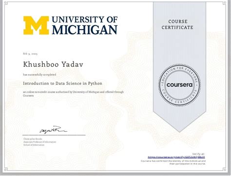 Datascience Python Coursera Universityofmichigan Learning