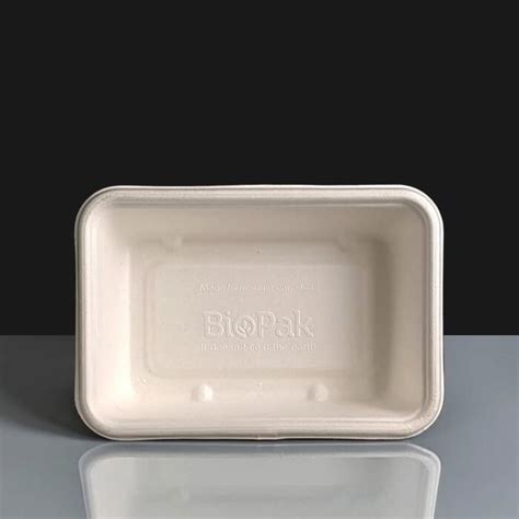 White Biocane Rectangular Container 600ml