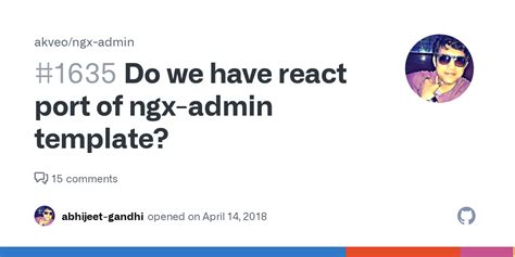 do we have react port of ngx admin template · issue 1635 · akveo ngx