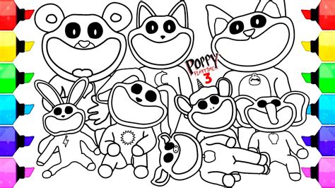 Poppy Playtime Chapter 3 New Coloring Pages How To Color All Smiling