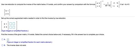 Solved 1 A B D B Use Row Reduction To Compute The Chegg